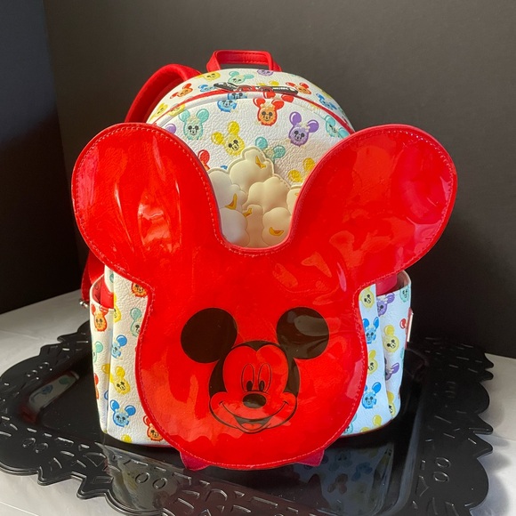Disney | Bags | Disney Loungefly Red Mickey Mouse Popcorn Themed Mini ...